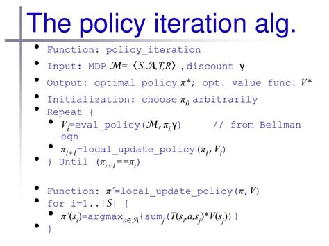 Ppt Policy Evaluation And Policy Iteration Powerpoint Presentation Id
