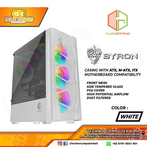 Casing Cube Gaming Byron White Techno Komputer Bali Toko Online
