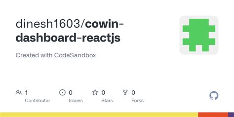 Github Dinesh Cowin Dashboard Reactjs Created With Codesandbox