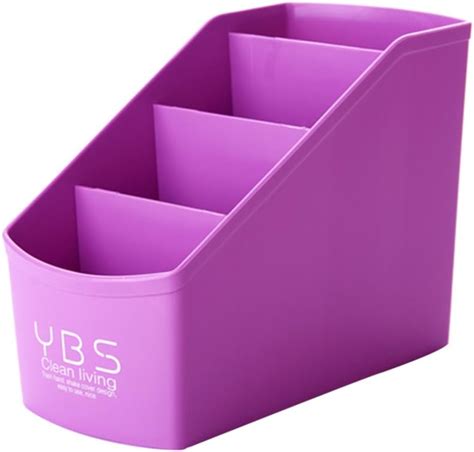 Buy Ounona Plastic Desktop Storage Organizer Box Caddy 4 Compartments Remote Control Pen Pencil