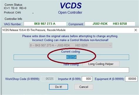 Can Anyone Share Vcds Coding And Adaptation Settings For Module [65