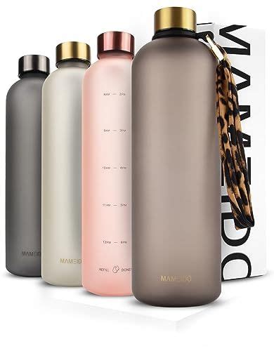 MAMEIDO Gourde L L Bouteille D Eau Design Plastique Avec Marqueur De Temps De Motivation