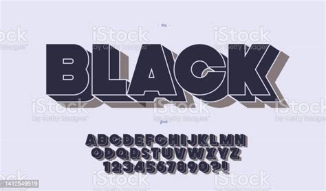 배너에 대한 검은 글꼴 3d 굵은 스타일 3차원 형태에 대한 스톡 벡터 아트 및 기타 이미지 3차원 형태 개체 그룹 공예 Istock
