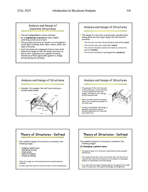introduction to analysis and design of the concrete structure civl