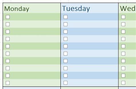 Printable Simple Weekly To Do List Excel Spreadsheet Etsy