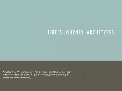 Ppt Heros Journey Archetypes Powerpoint Presentation Free Download
