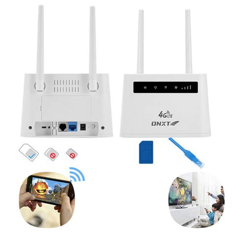 Lte Cpe 4g Router 2 Gain Antennas Rj11 Rj45 Ports With Sim Card Slot Wifi Modem Router For Home