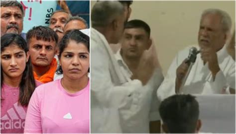Scuffle Breaks Out At Khap Panchayat Meeting In Support Of Wrestlers In