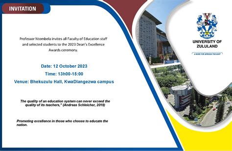 2023 Deans Excellence Awards University Of Zululand