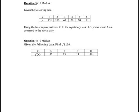 solved question 3 10 marks given the following data 23 4