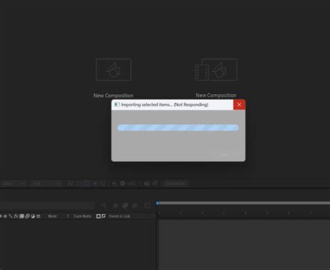 After Effects 231 Stop Responding Freeze Impor Adobe Community