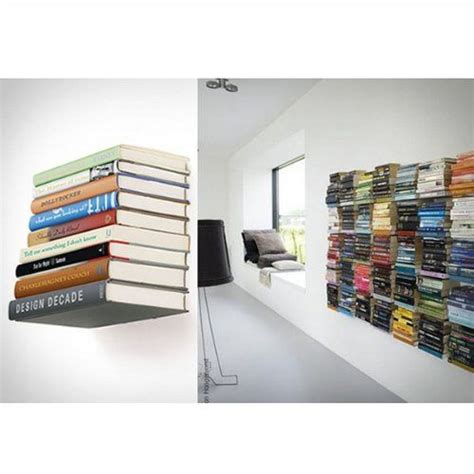 Wall Mounted Floating Book Shelf Bracket Conceal Invisible Bookshelf