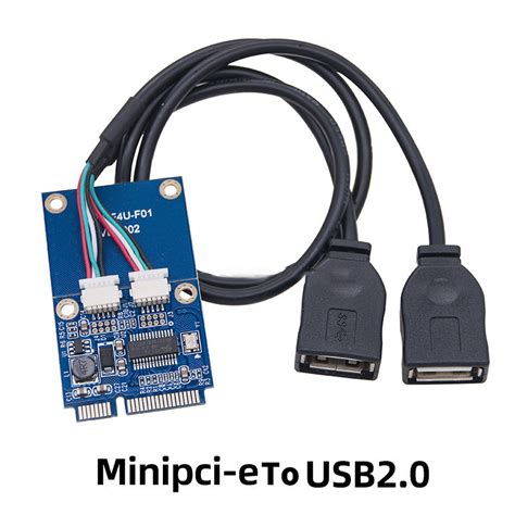 Mini PCI Express To Dual USB Adapter Card MPCIe To 5 Pin 2 Port USB2 0