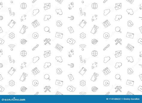 Vector Internet Pattern Internet Seamless Background Stock Vector Illustration Of Wallpaper
