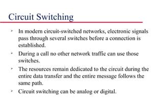 Circuit And Packet Switching PPT