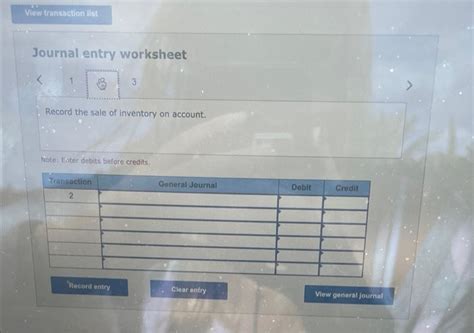 solved exercise 6−6 algo record inventory transactions