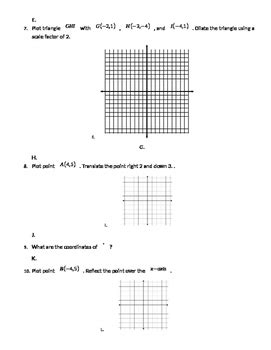 Editable Transformations Quiz By The Arithmechick TpT