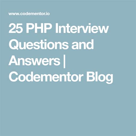 25 php interview questions and answers codementor blog interview