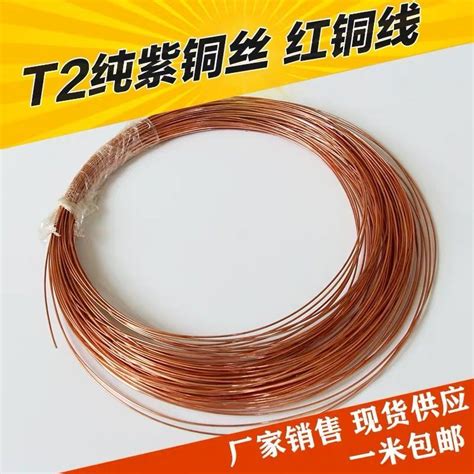 滿200出貨 T2純紫銅絲 裸線銅絲 紫銅線紅銅導電銅線細銅絲05 08 1 2 3 45mm 熱銷 蝦皮購物