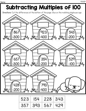 Digit Subtraction Subtracting Multiples Of One Hundred Education To The Core Premium