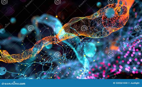 A Threedimensional Reconstruction Of A Cells Cytoskeleton Highlighting