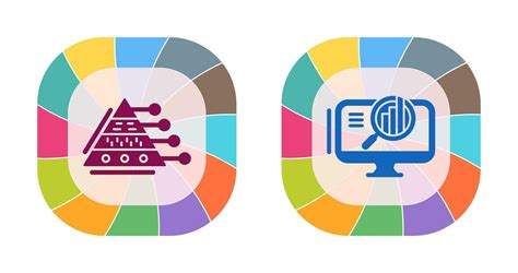 Pyramid Graph And Search Icon Vector Art At Vecteezy