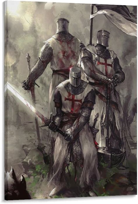 Knights Templar Crusader Poster Canvas Wall Art European