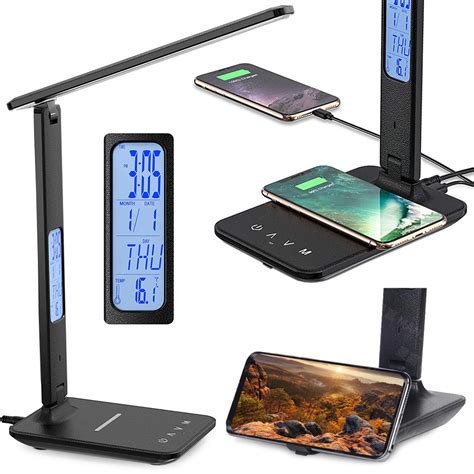 Led Desk Lamp School Usb Clock Qi Charger Categories Lighting Desk Lamps Internetowa