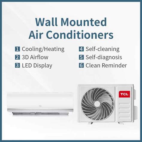 Tcl Split Type Air Conditioners Low Noise Inverter Cooler Wall Mounted Mini Split Air