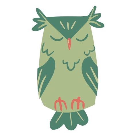 Owl With Closed Eyes