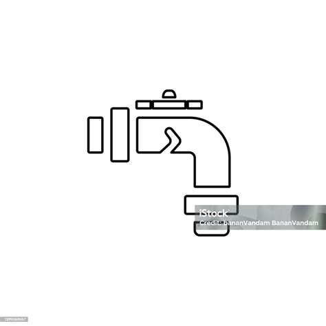 Icône De Robinet Deau Cassé Sur Fond Blanc Illustration Vectorielle