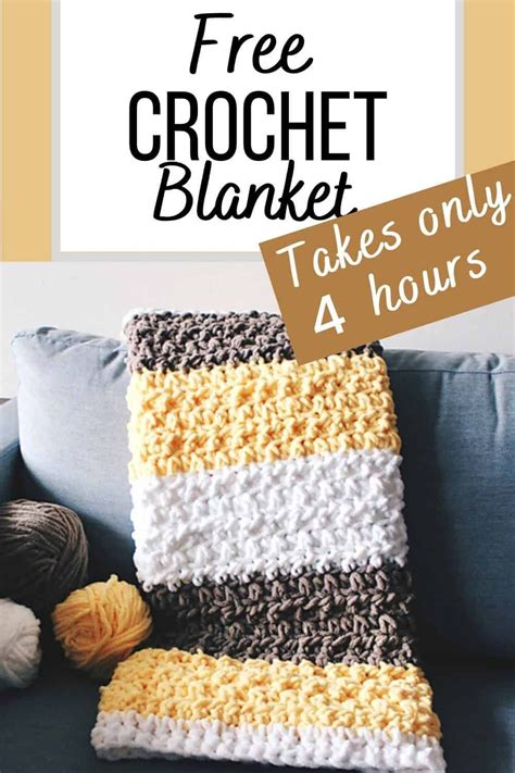 4 Hour Crochet Baby Boy Blanket Free Pattern Artofit