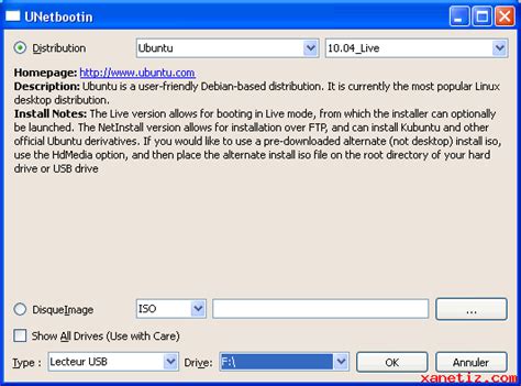 Installer Linux avec une clé USB