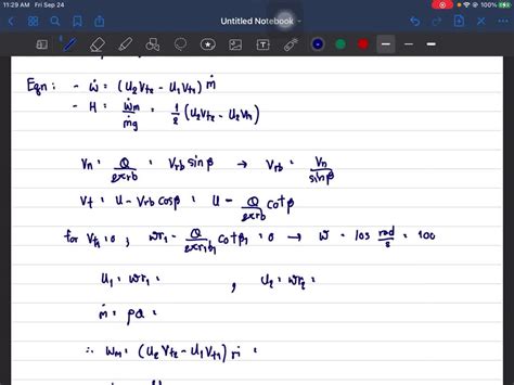 Solved For The Impeller Of Problem 10 6 Determine The Rotational Speed