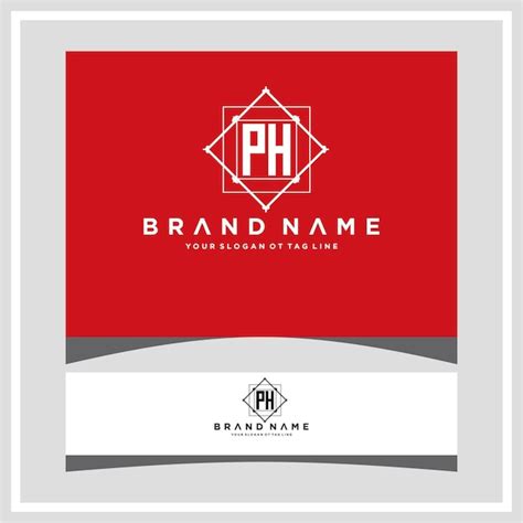 Premium Vector Modern Monogram Initial Letter Ph Logo Design Template