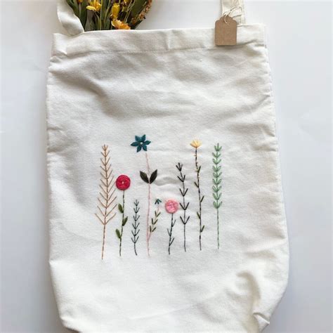 Tote Bag Embroidery Etsy
