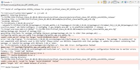 RTOS PROCESSOR SDK AM X Profinet Slave Build Problem Processors Forum Processors TI E E