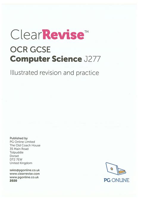 SOLUTION OCR GCSE Computerscience Revision Book Studypool