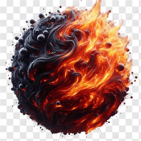 D Sphere On Fire With Flames Arafed Image Of A Fireball White Background D Sphere On Fire