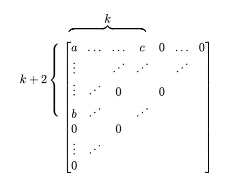matrices how to put brackets with label on matrix tex latex stack