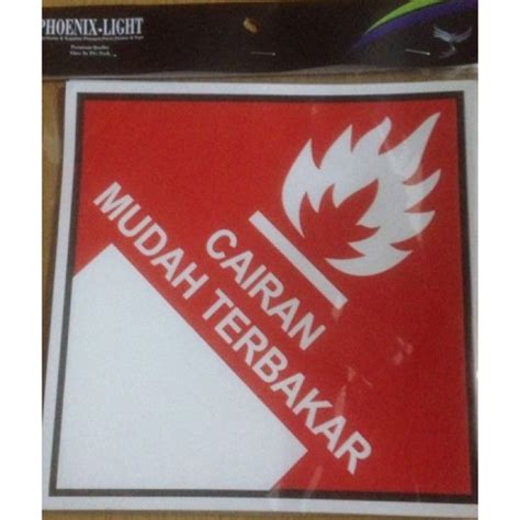 Jual Sticker Cairan Mudah Terbakar 15x15cm Shopee Indonesia