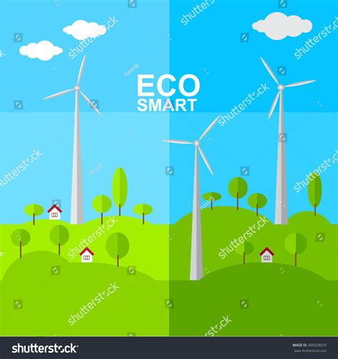 Flat Eco smart - Royalty Free Stock Vector 395028079 - Avopix.com