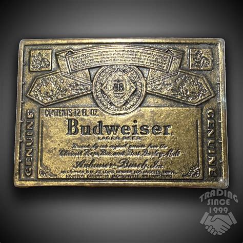 Anheuser Busch Budweiser King Of Beers Vintage Belt Buckle Lager Beer