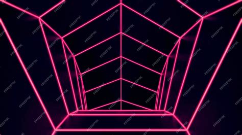 Premium Photo Abstract Colorful Tunnel Silhouette On A Black Background Seamless Loop Design