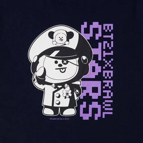 Brawl Stars X Bt21 Ruffs Chimmy Navy T Shirt M New Products Are Updated Daily