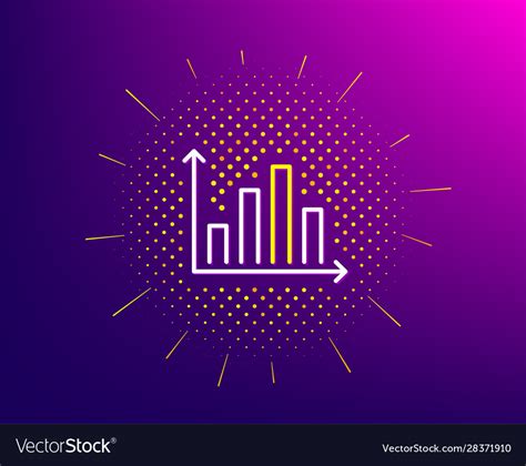 diagram graph line icon column chart sign vector image