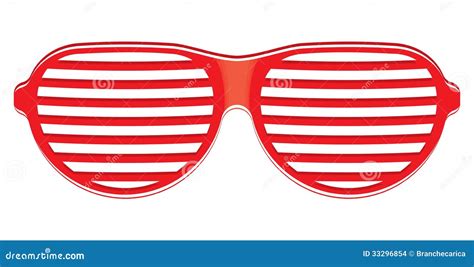 Red Sunglasses Isolated On White Background Stock Vector Illustration