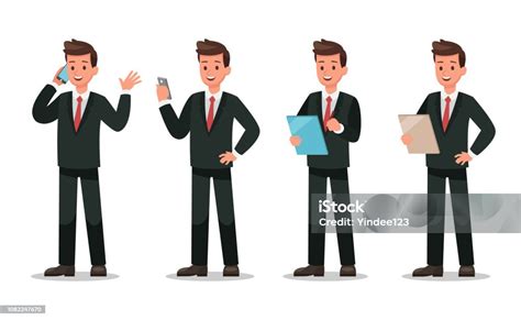 一套商人角色設計向量圖形及更多一組物體圖片 一組物體 人 企業 Istock