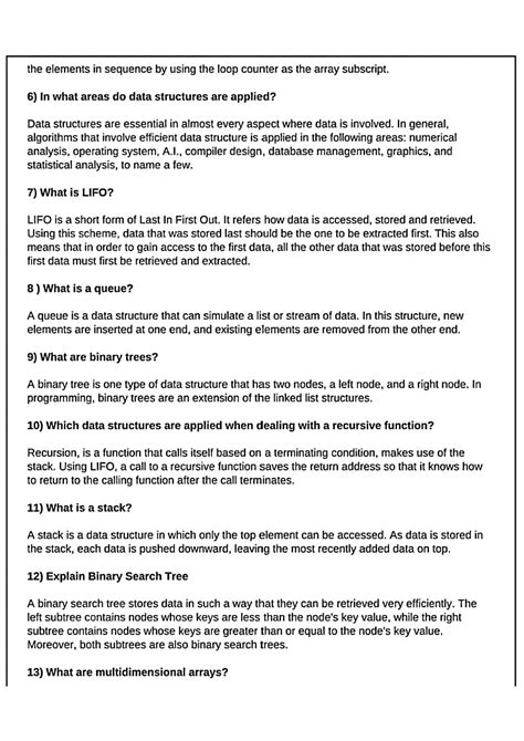 Solution Top 50 Data Structure Interview Questions Studypool