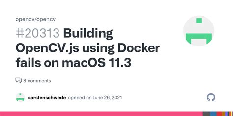 Building Opencvjs Using Docker Fails On Macos 113 · Issue 20313